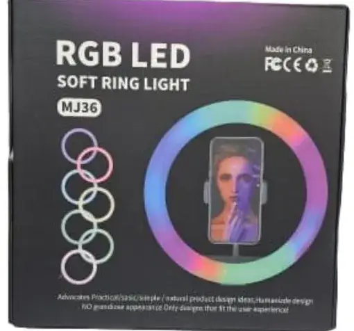 רינגים רינג 14 אינץ RGB (MJ36) שחור